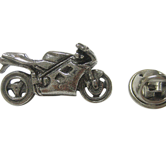 Kiola Designs | Accessories | Silver Toned Textured Modern Motorcycle ...